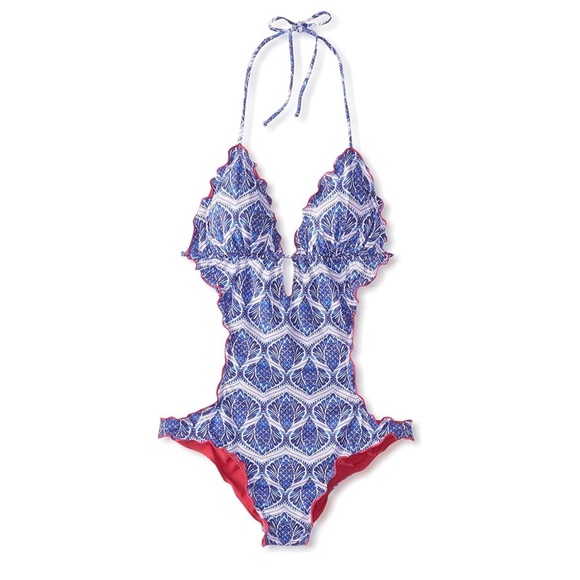 Vix | Swim | Sofia By Vix Siberia Ripple One Piece In Blue | Poshmark